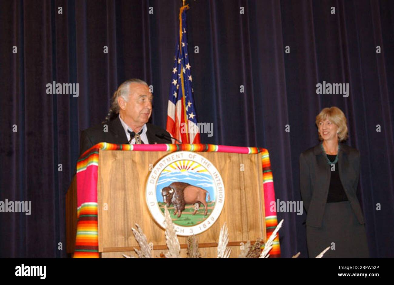 Colorado Senator Ben Nighthorse Campbell, honoree, speaking at the ...
