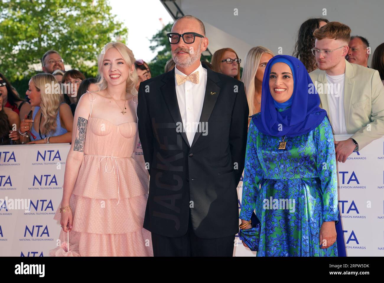 Asmaa Al-allak (right) arrives for the National Television Awards at the O2 Arena, London ...