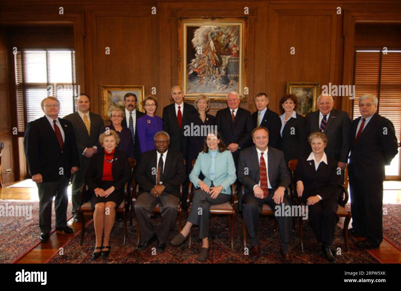 Secretary Gale Norton posing with Department of Interior senior ...