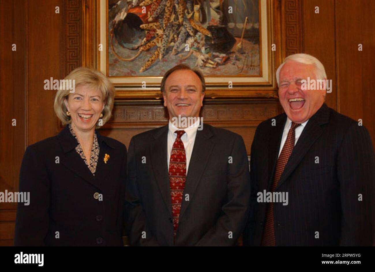 Secretary Gale Norton, Deputy Secretary J. Steven Griles posing with ...