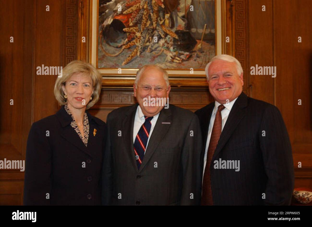 Secretary Gale Norton, Deputy Secretary J. Steven Griles posing with ...