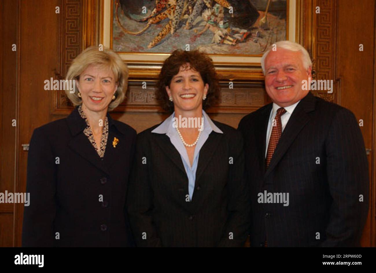 Secretary Gale Norton, Deputy Secretary J. Steven Griles posing with ...
