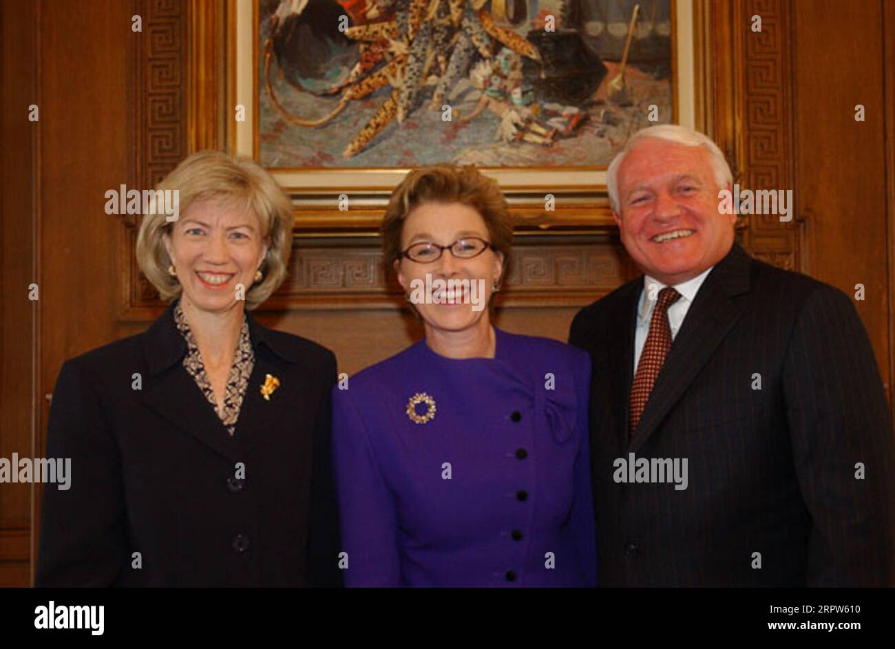 Secretary Gale Norton, Deputy Secretary J. Steven Griles posing with ...