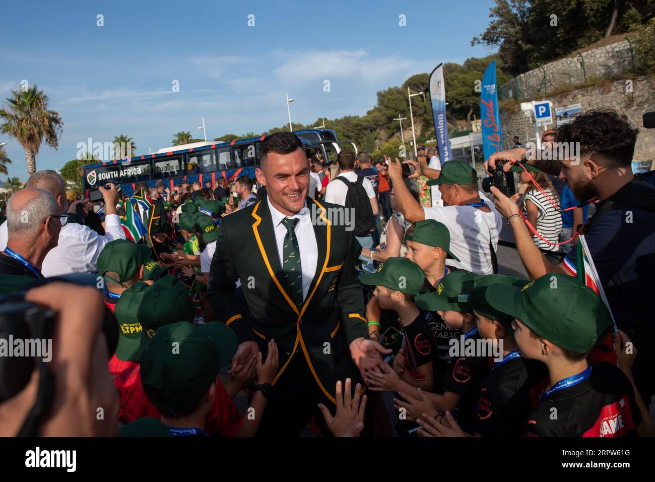 Jesse Kriel arrives at the ceremony. The official ceremony to welcome ...