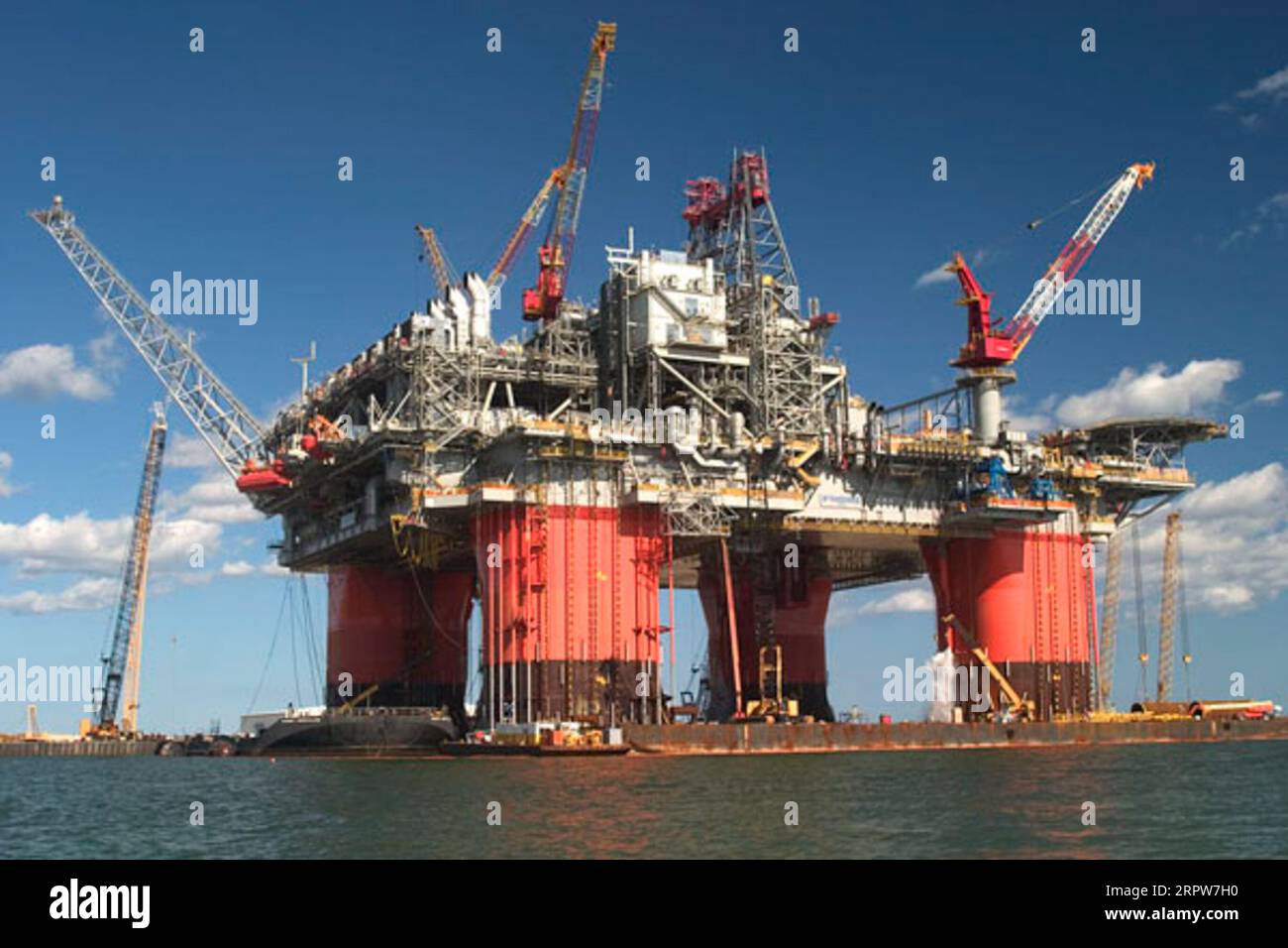 View of the world's largest offshore oil platform, newly dedicated ...