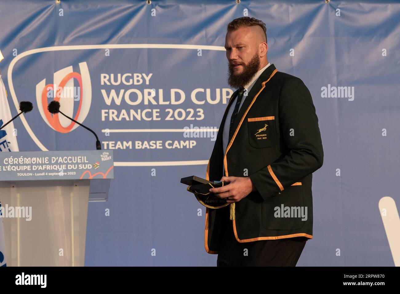 RG Snyman seen during the cap ceremony. The official ceremony to ...