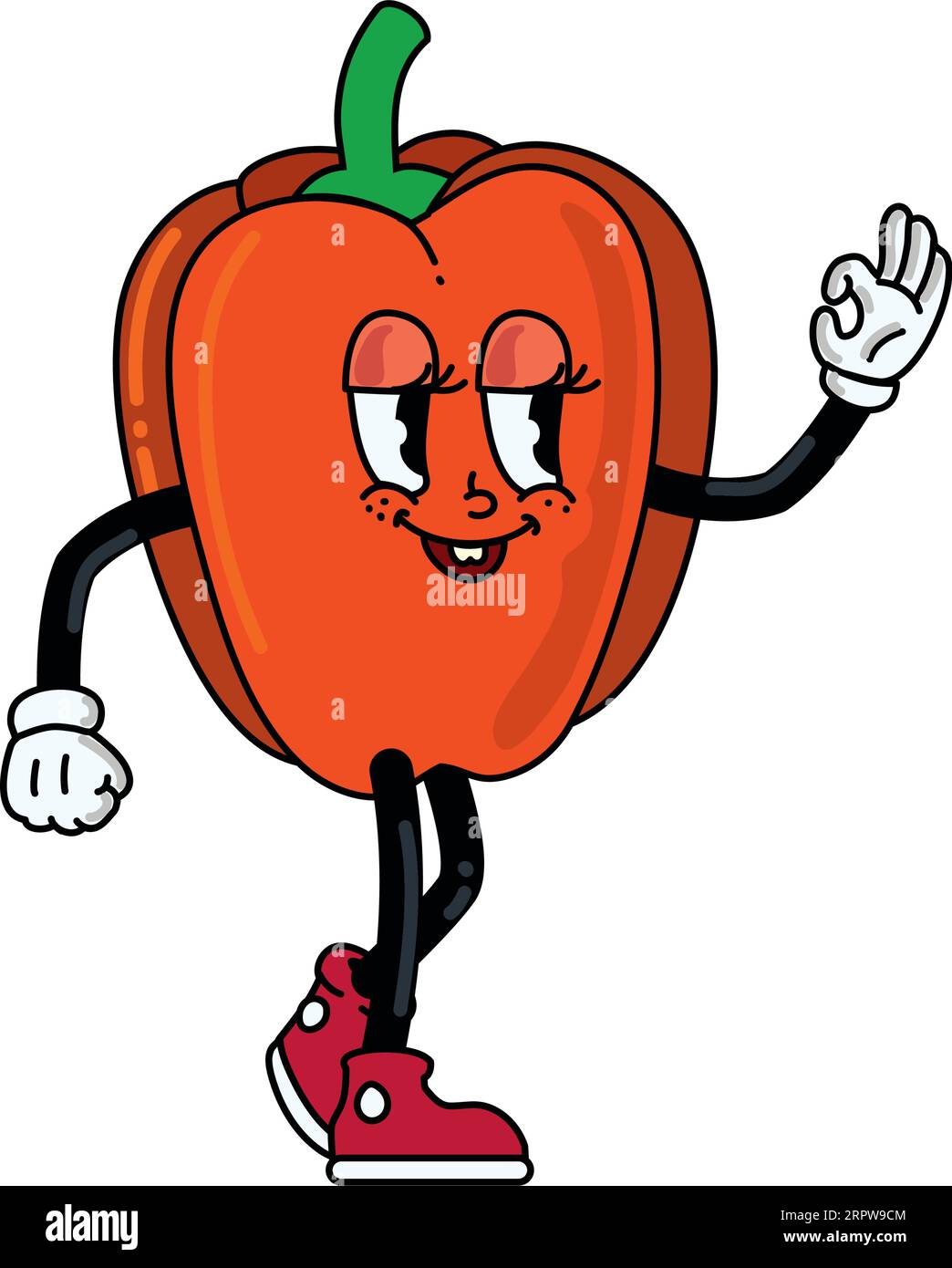 vegetable cartoon character pepper Stock Vector Image & Art - Alamy