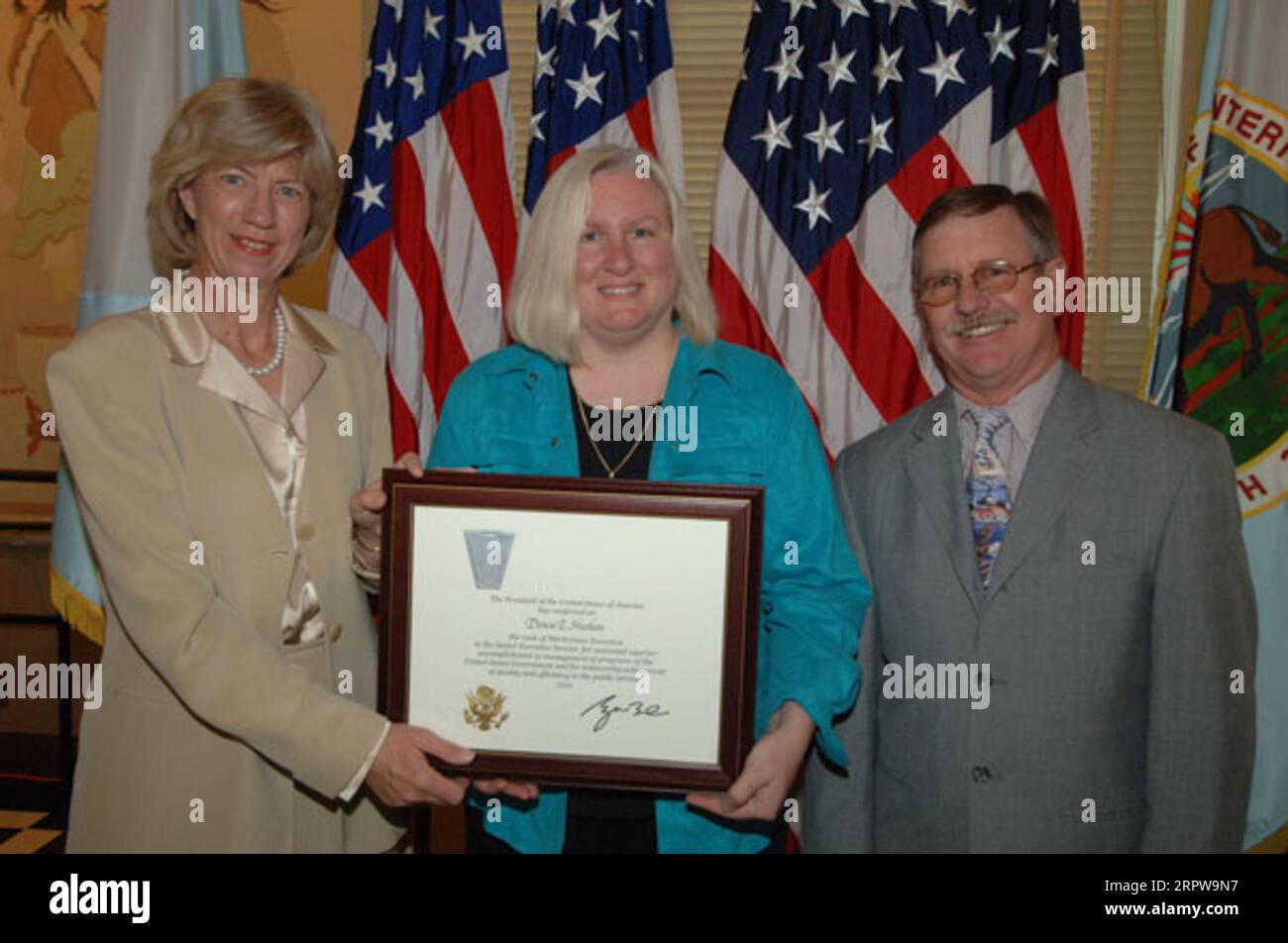 Denise Sheehan, U.S. Fish and Wildlife Service, receiving senior ...