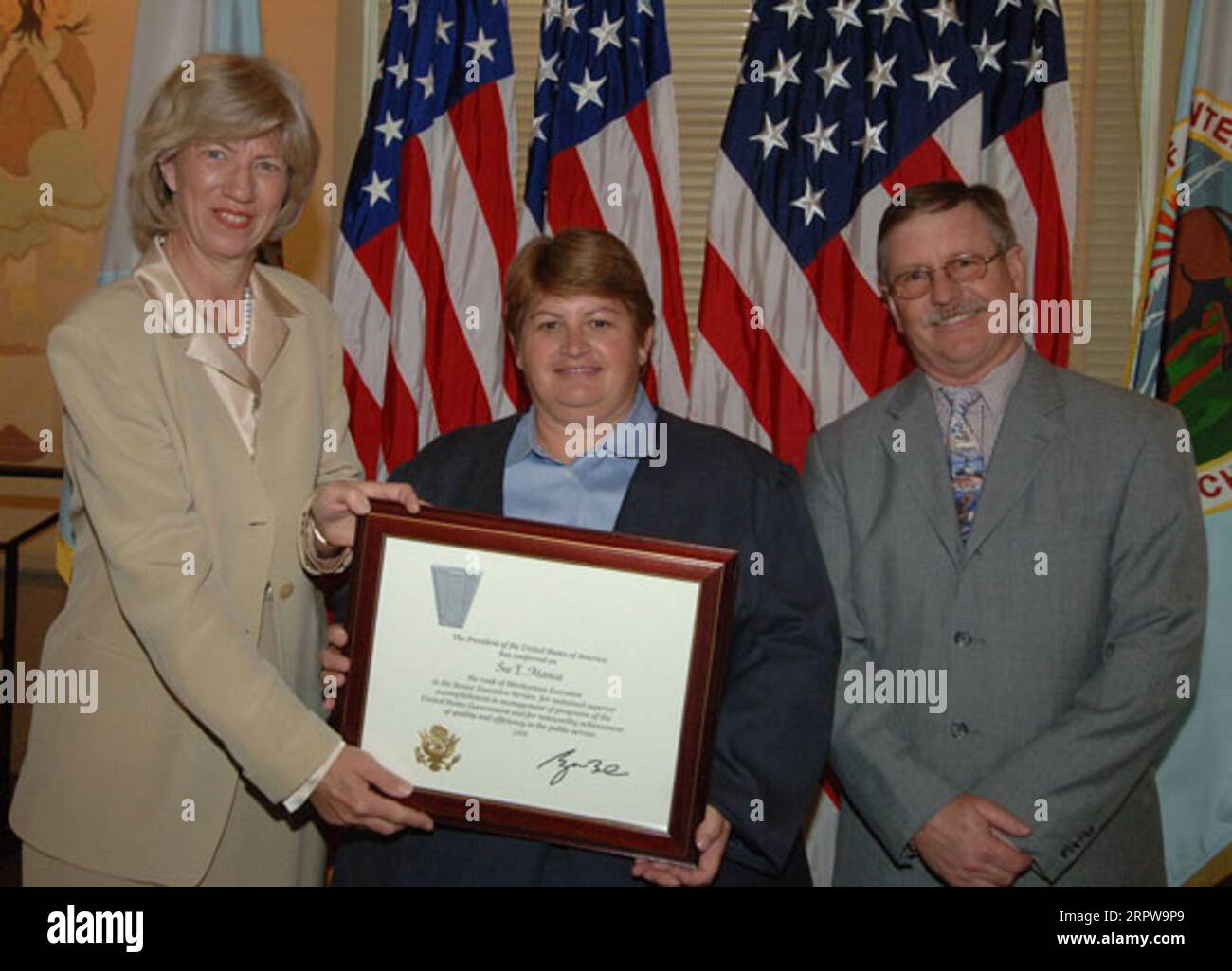 Sue Masica, National Park Service, receiving senior executive service ...