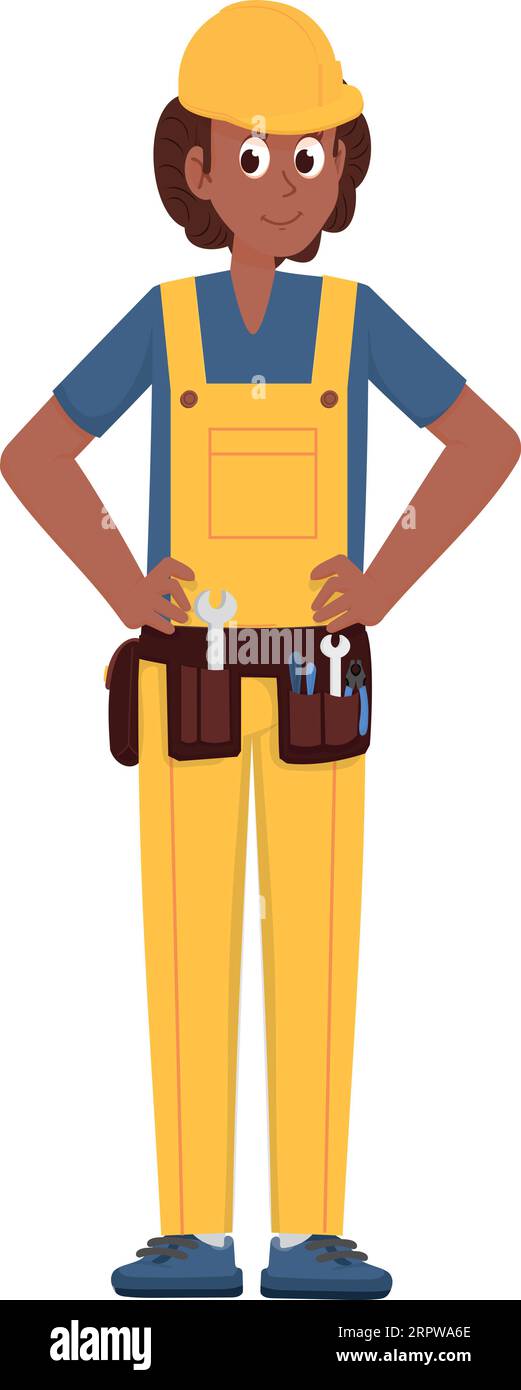 Professional handyman in hard hat Stock Vector Images - Alamy
