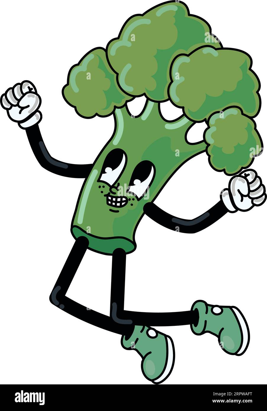 vegetable cartoon character broccoli Stock Vector Image & Art - Alamy