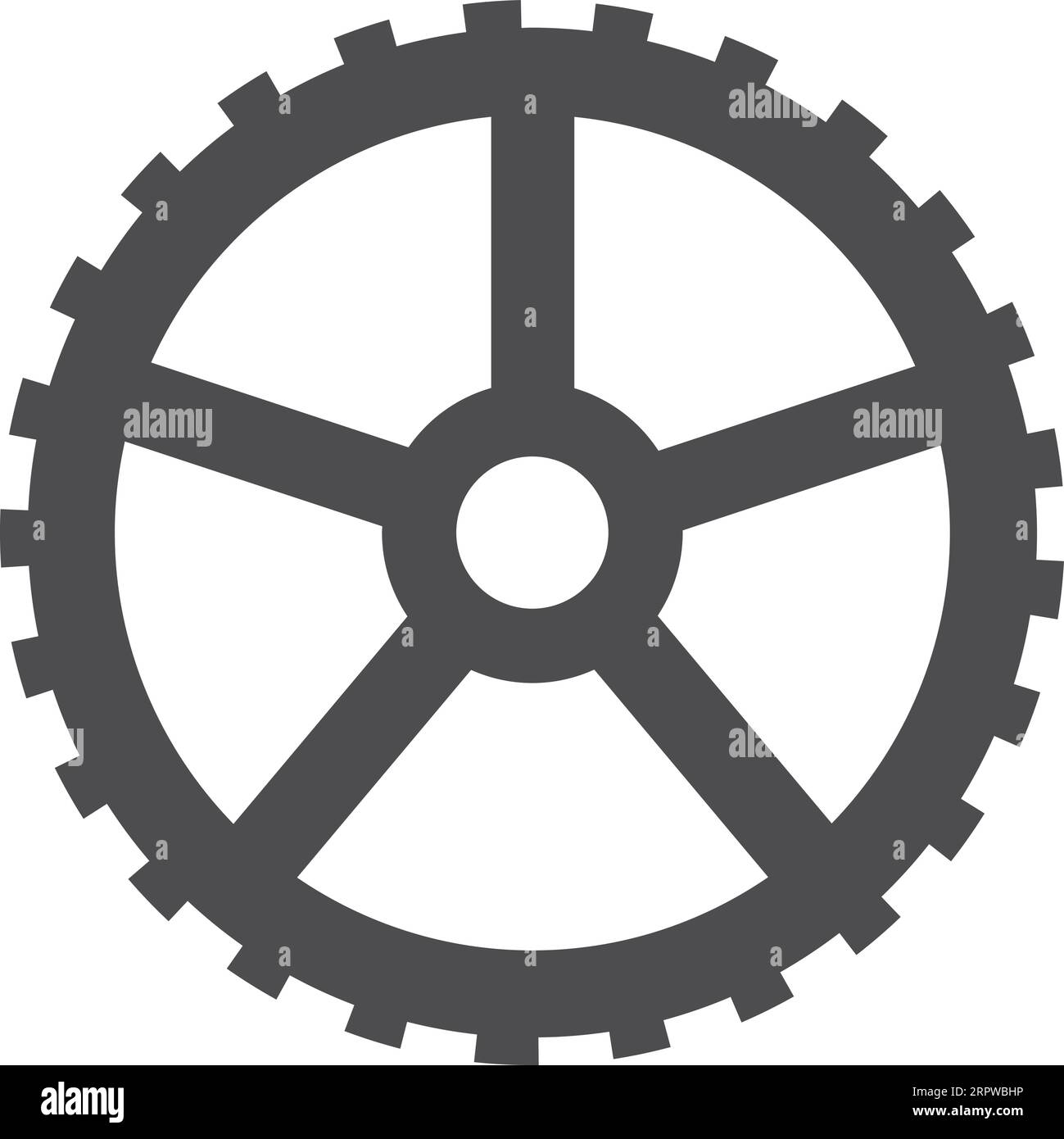 Mechanical gear black icon. Machinery symbol. Cogwheel silhouette Stock ...