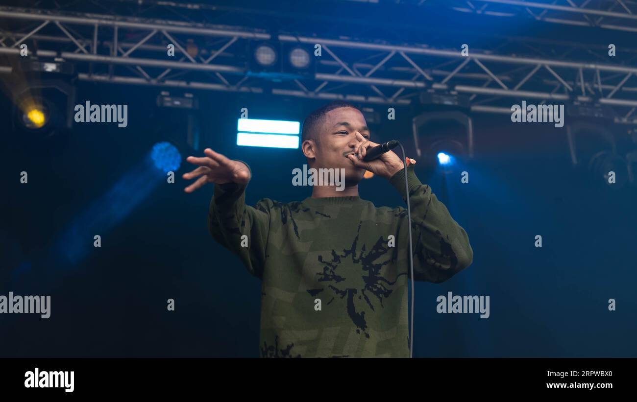 Photographs of Louis Culture performing at Connect Festival 2023 at the ...