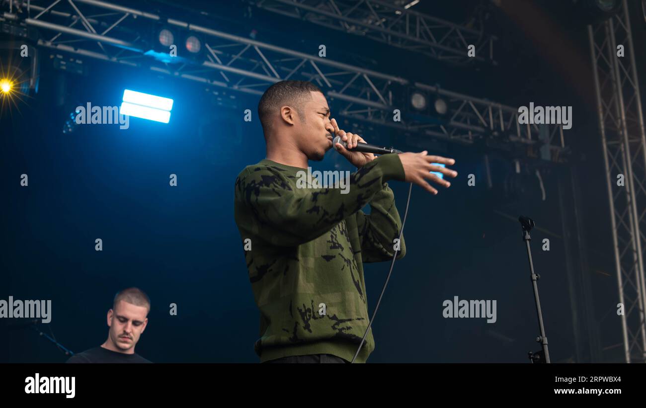Photographs of Louis Culture performing at Connect Festival 2023 at the ...