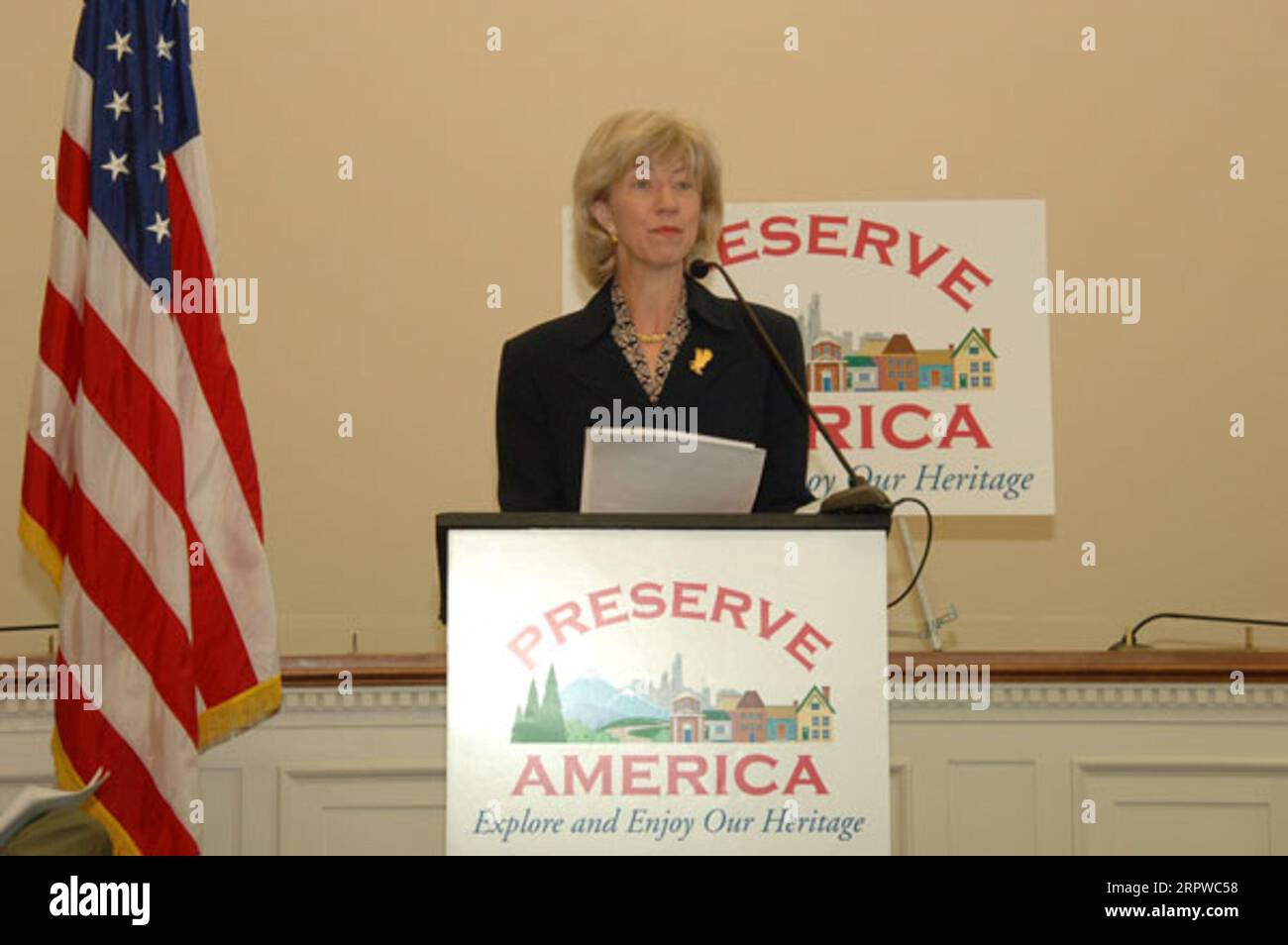 Secretary Gale Norton speaking at Washington, D.C. event featuring ...