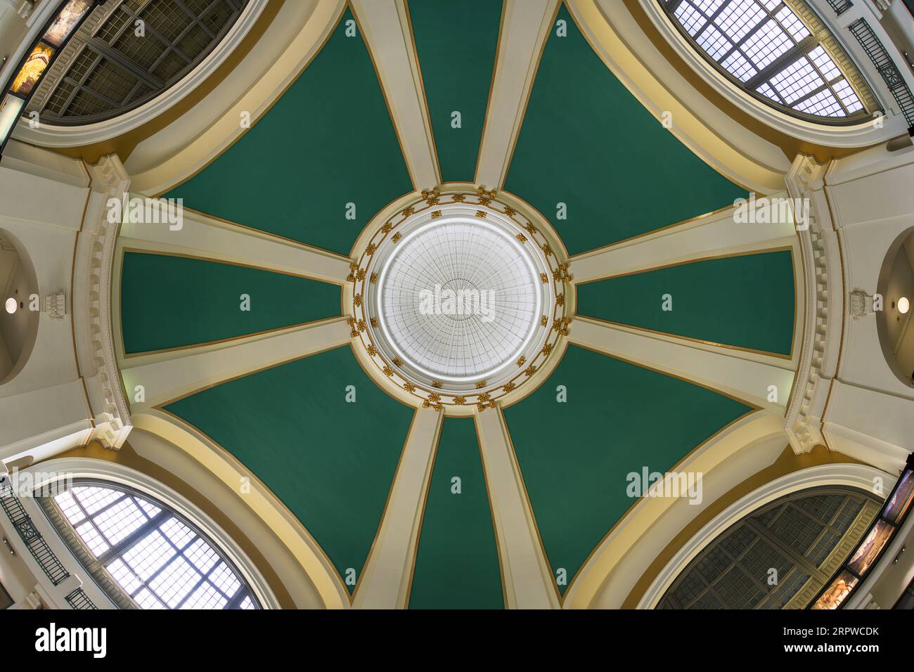 Inner dome and ceiling inside Union Station at 123 Main Street in ...