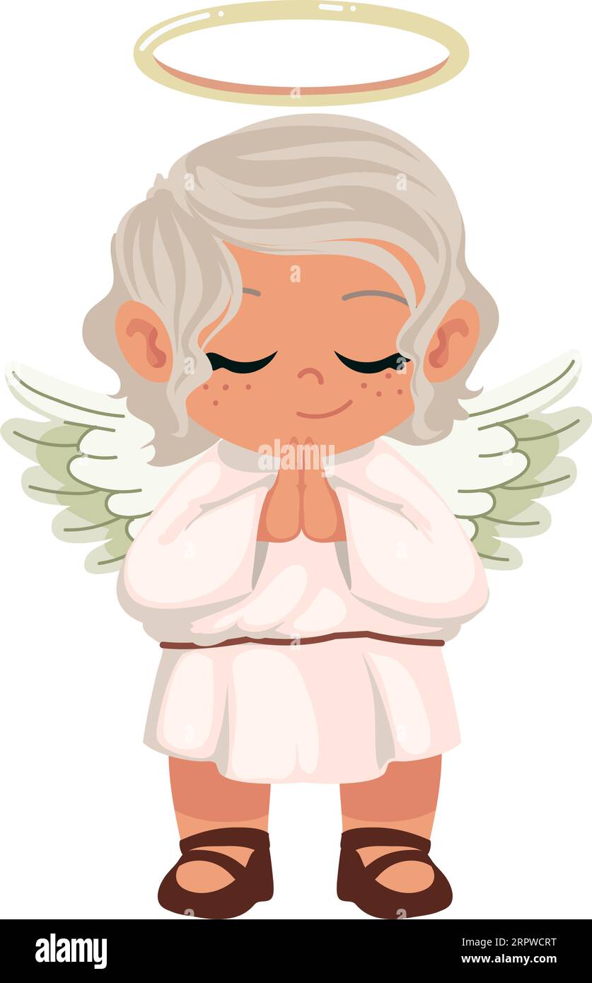 little angel praying icon Stock Vector Image & Art - Alamy