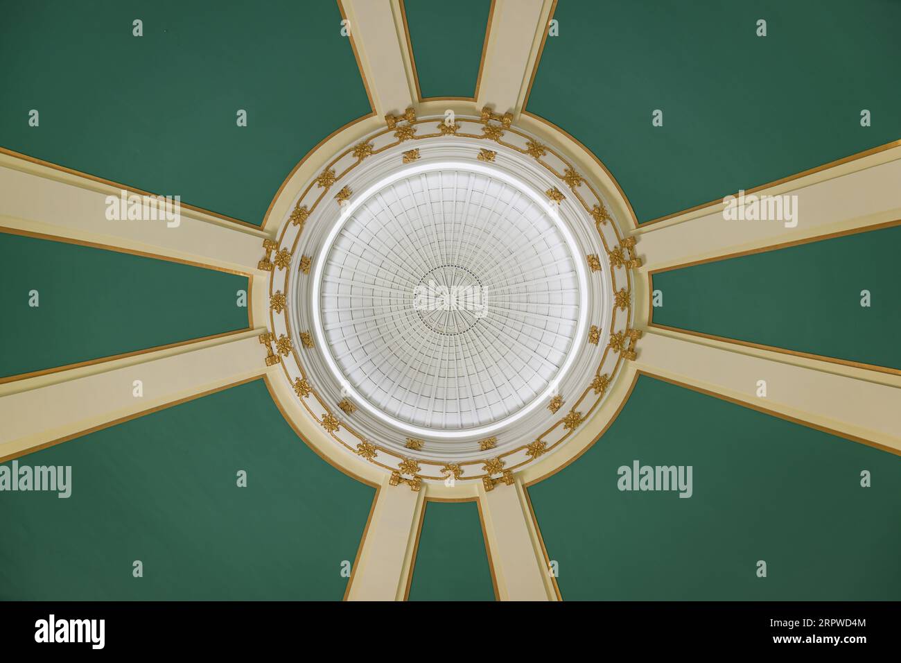 Inner dome and ceiling inside Union Station at 123 Main Street in ...