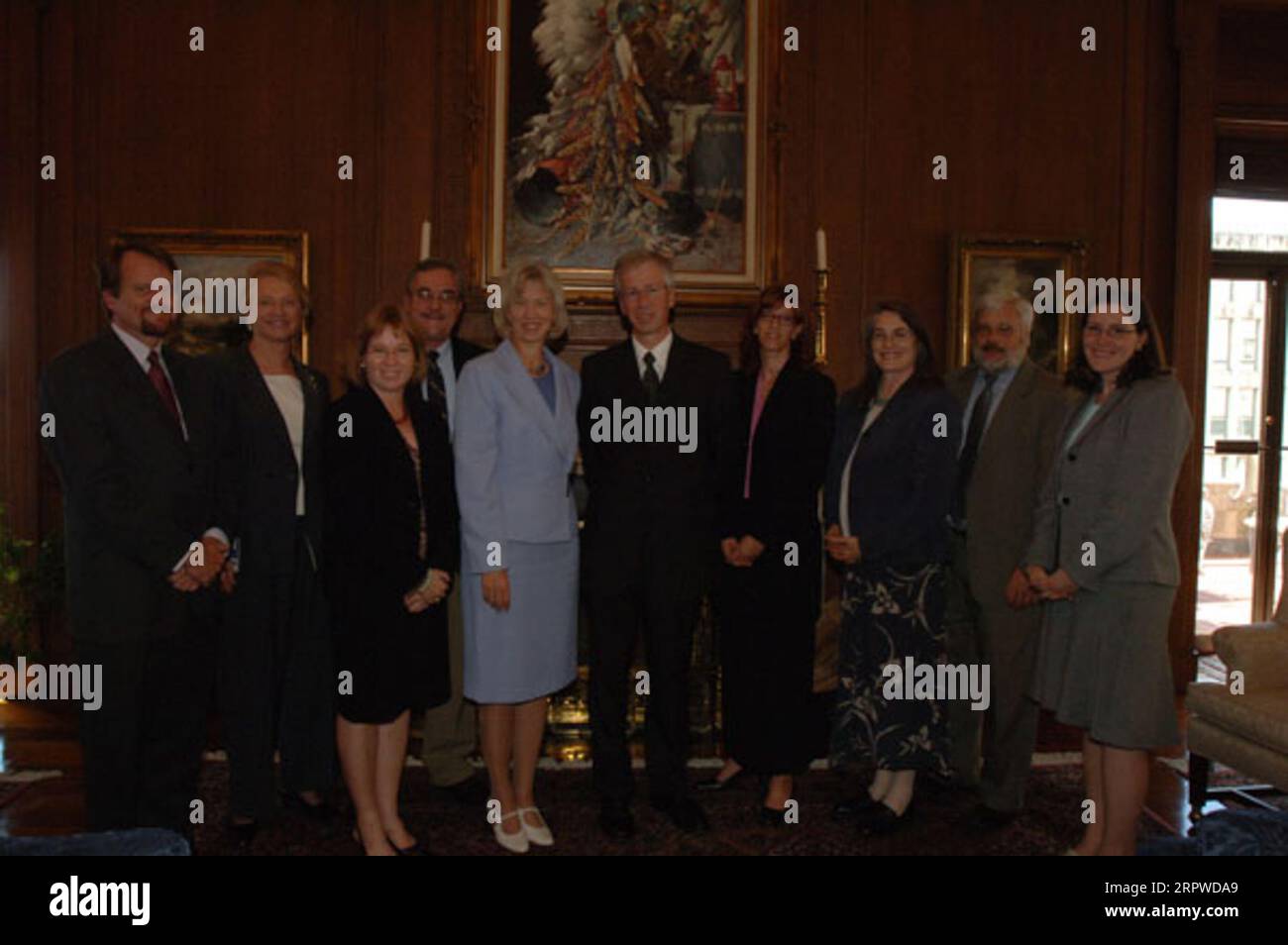 Secretary Gale Norton, fifth from left, hosting visit to Department of ...