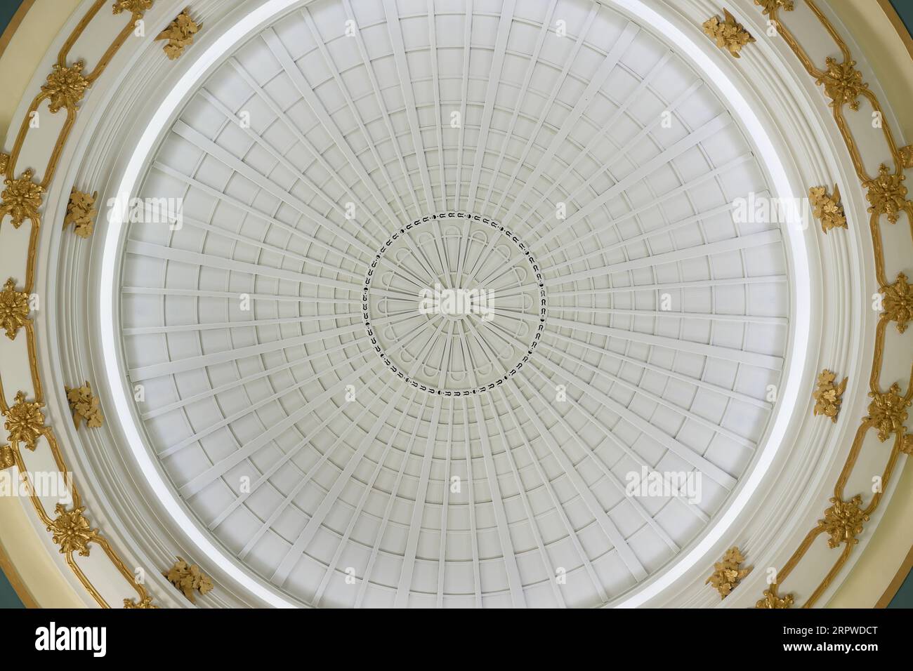 Inner dome and ceiling inside Union Station at 123 Main Street in ...