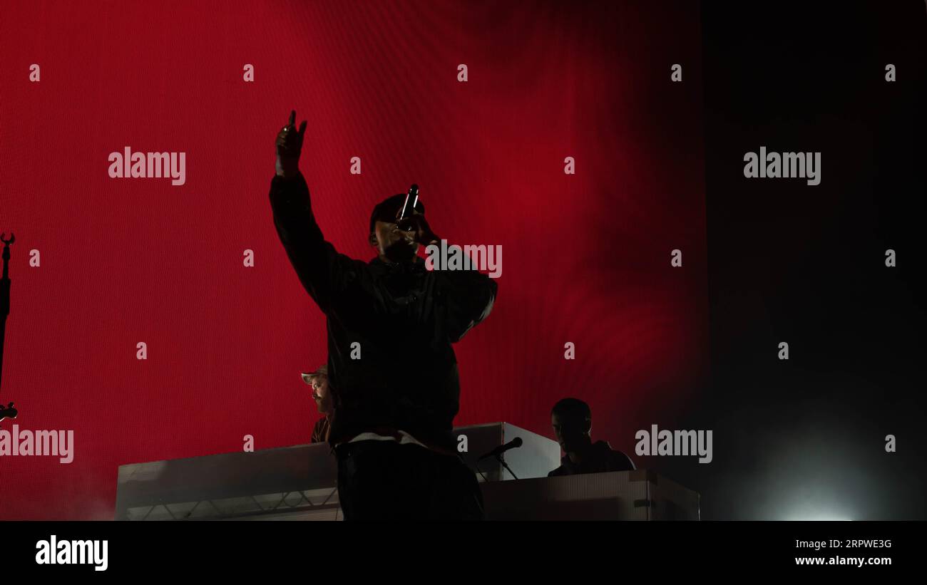Photographs of Loyle Carner performing at Connect Festival 2023 at the ...