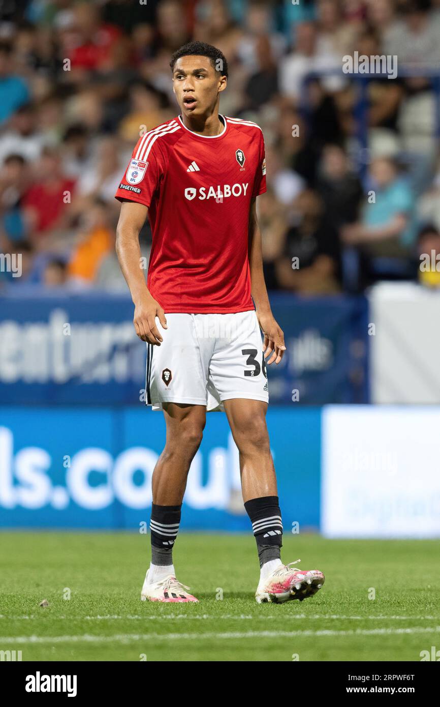 Bolton, UK, 5th September, 2023, Marcus Dackers of Salford City during ...