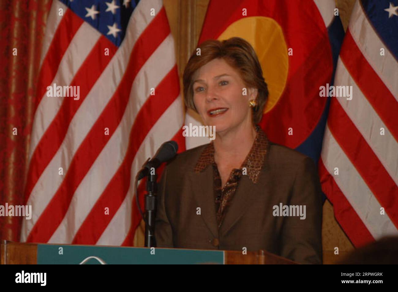 First Lady Laura Bush speaking at National Park Foundation event at the ...