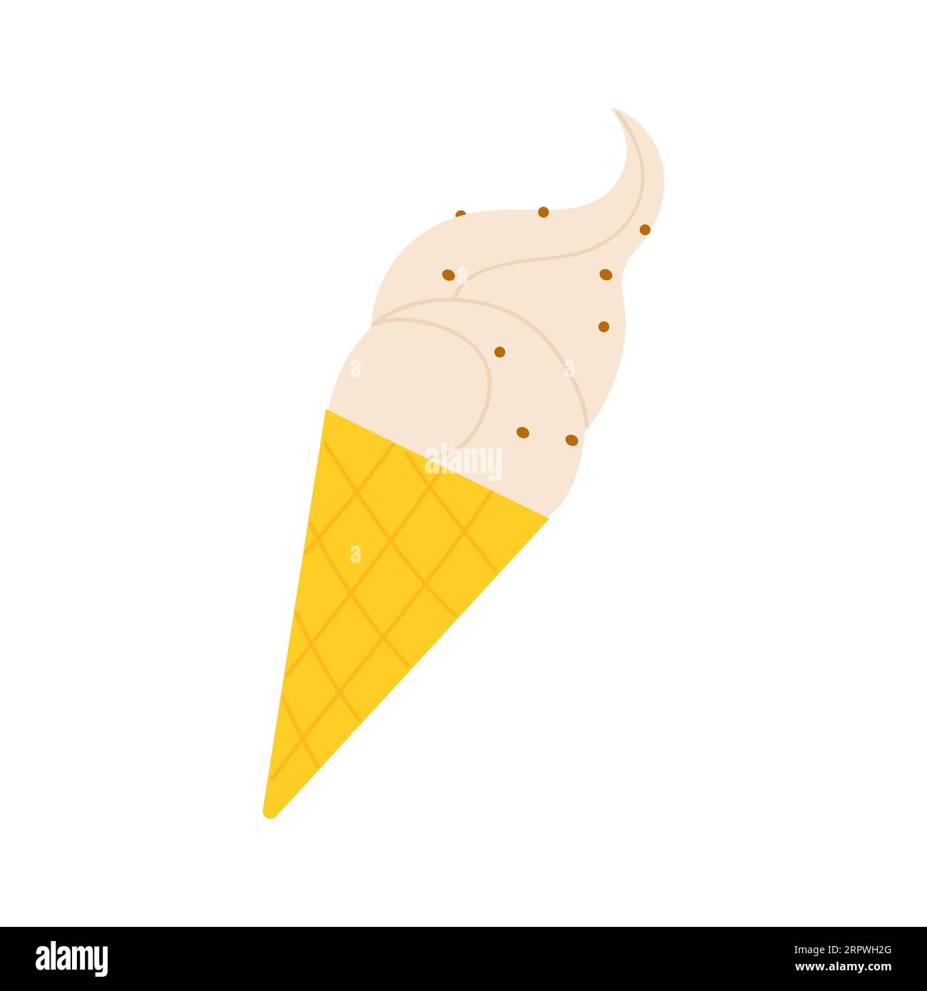 Sweet cone ice cream. Park amusement dessert cart, circus show snacks ...