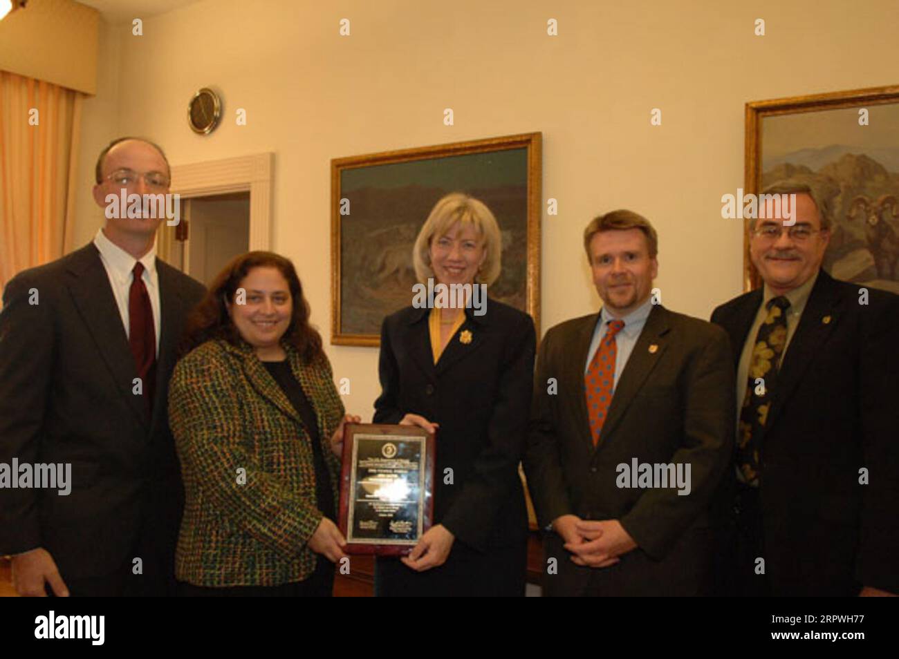 Secretary Gale Norton, third from left, and Fish and Wildlife Service's ...