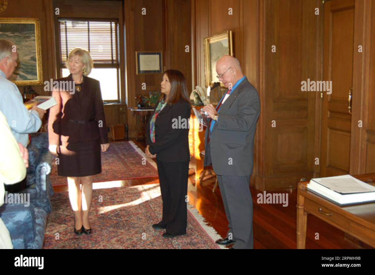Deputy Defense Secretary Paul Wolfowitz, Mohegan Tribe's Bruce Two Dogs ...