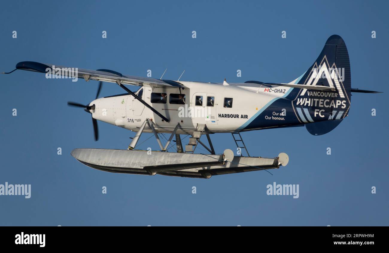 A Harbour Air DHC-3 de Havilland turbine Single Otter seaplane taking ...