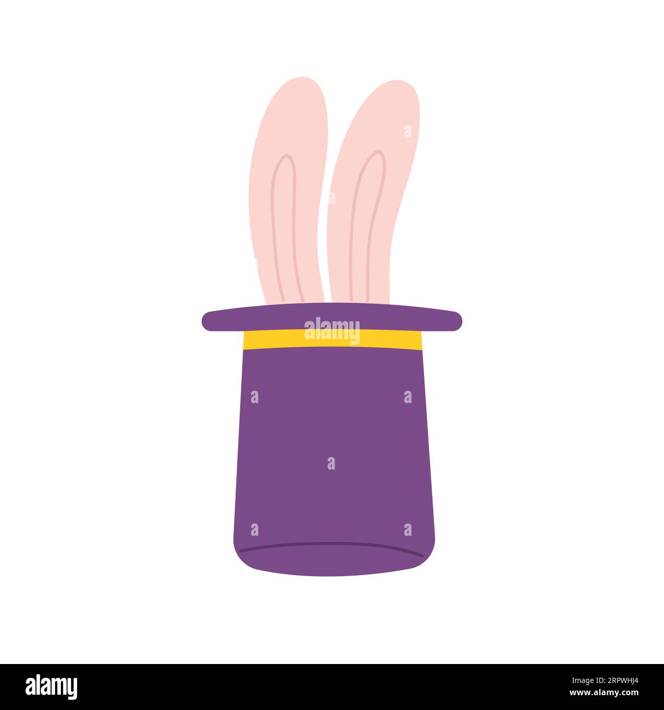 Magic hat with rabbit ears. Magician performance, circus amusement show ...