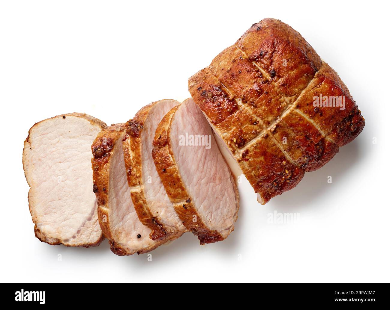 Juicy roasted pork loin Cut Out Stock Images & Pictures - Alamy