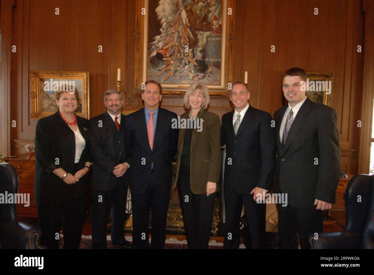 Secretary Gale Norton at Department of Interior headquarters with ...