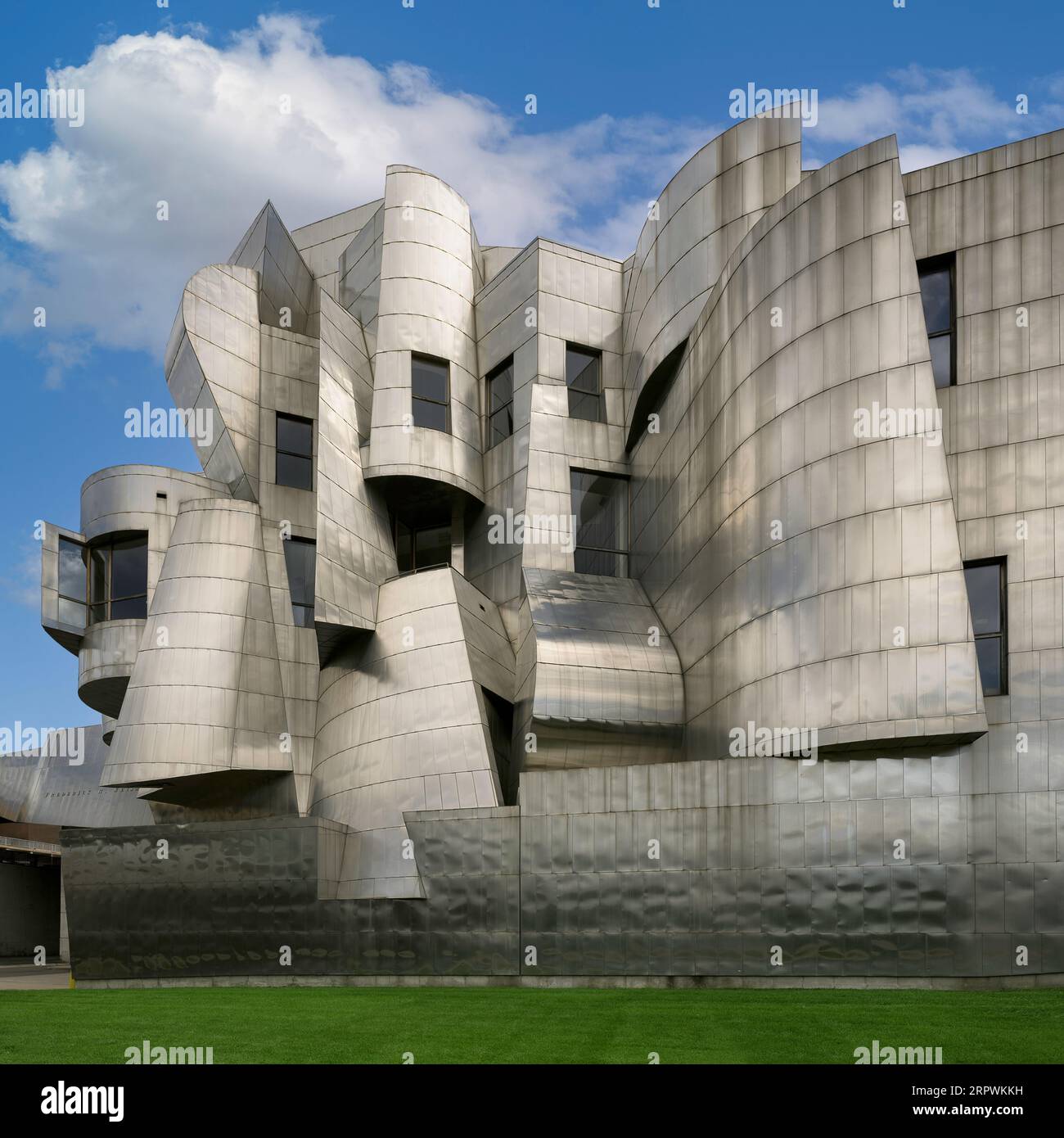 Exterior of the modern Weisman Art Museum on the campus of the ...