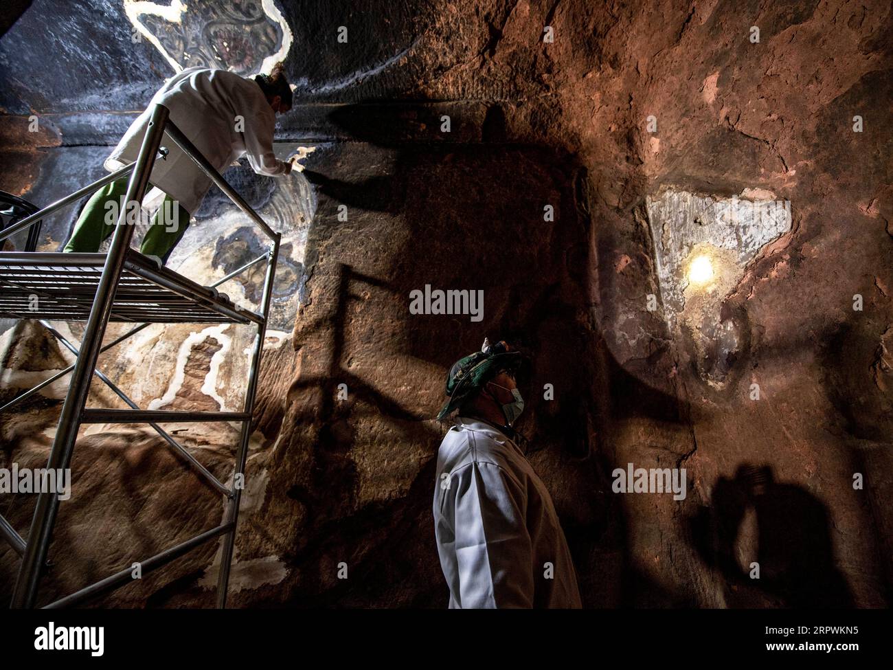 Grottoes murals restoration hi-res stock photography and images - Alamy