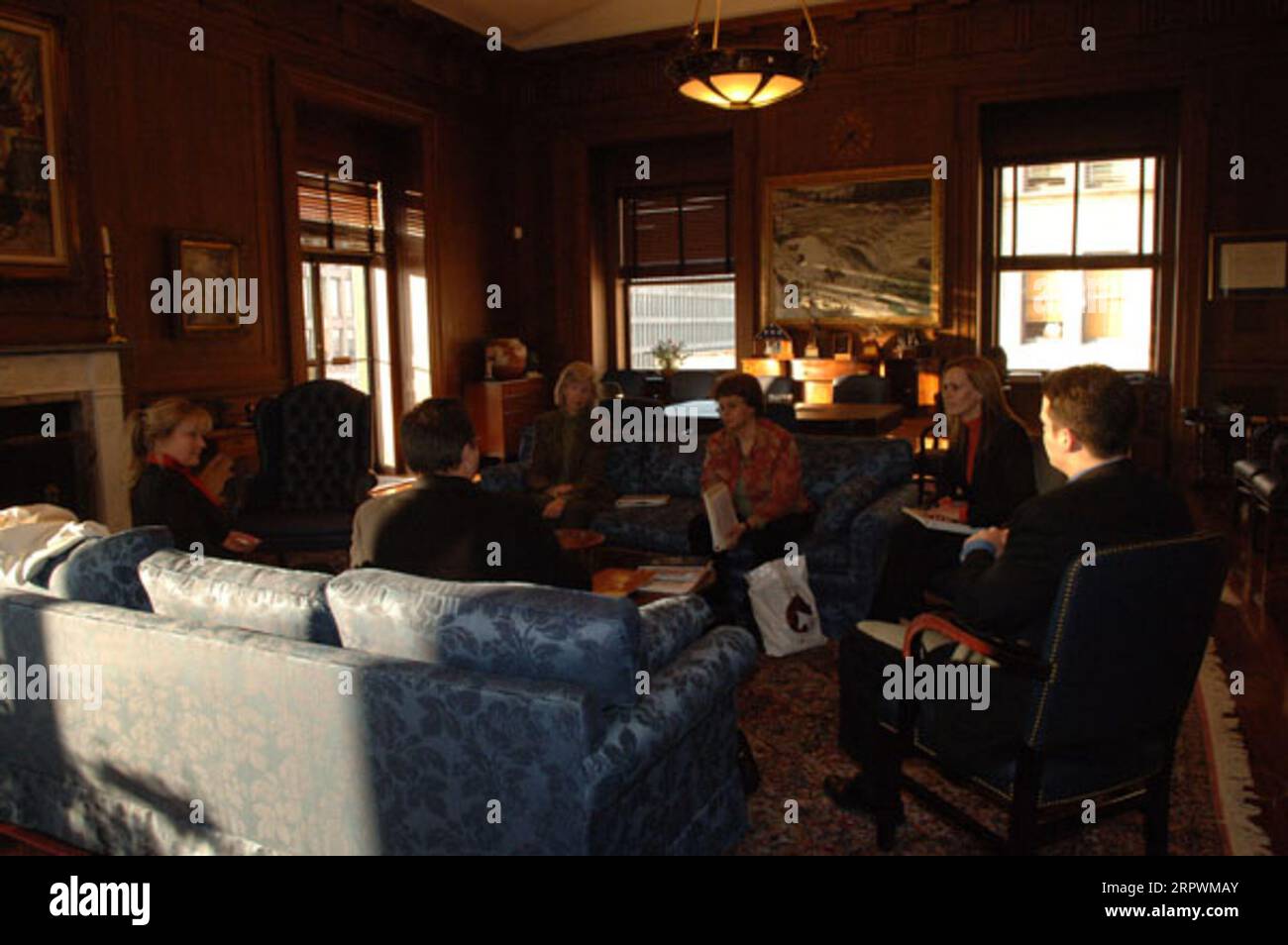 Visit of actress Bo Derek, foreground far left, to Department of ...