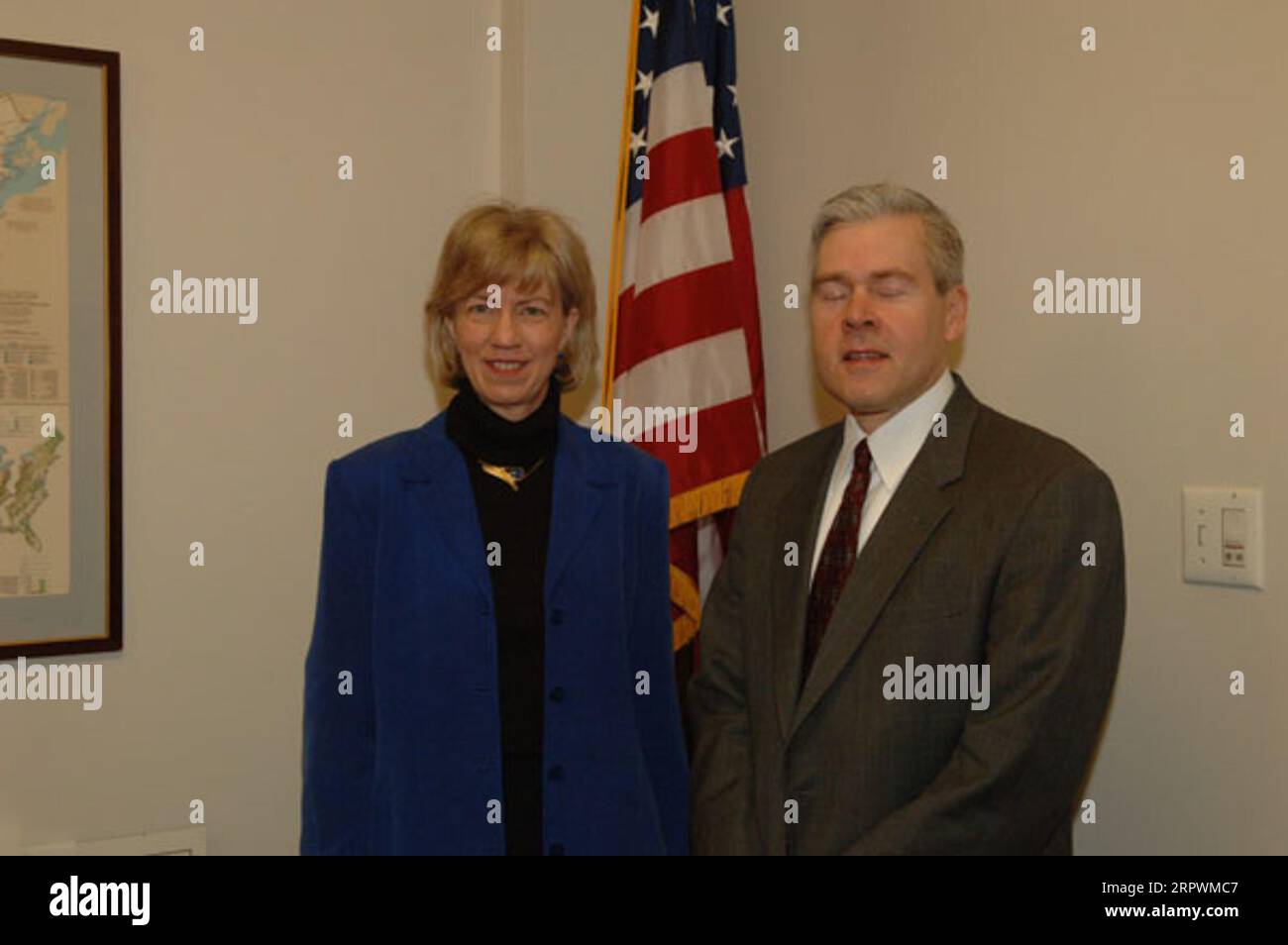 Secretary Gale Norton, left, at Department of Interior headquarters ...