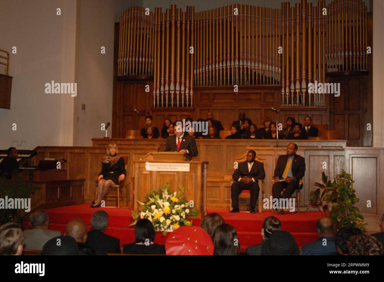 U.S. Attorney General Alberto Gonzales speaking at ceremonies ...