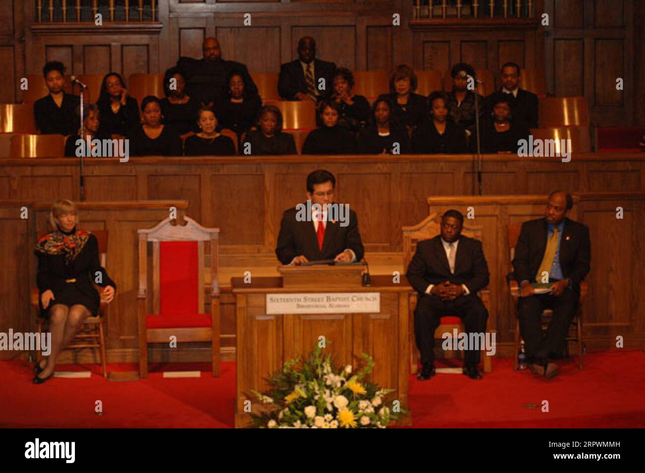 U.S. Attorney General Alberto Gonzales speaking at ceremonies ...