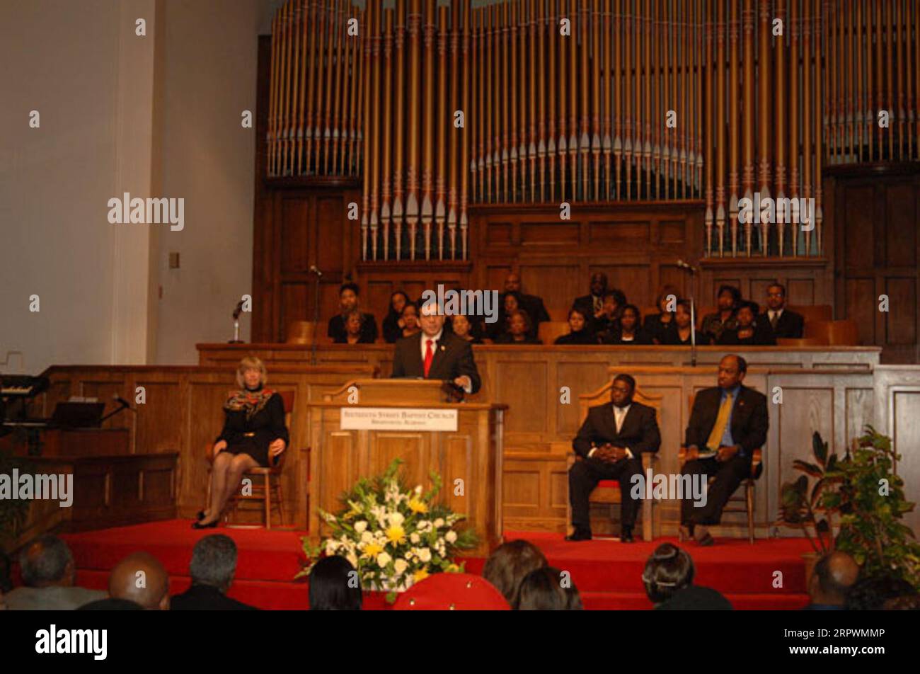 U.S. Attorney General Alberto Gonzales speaking at ceremonies ...