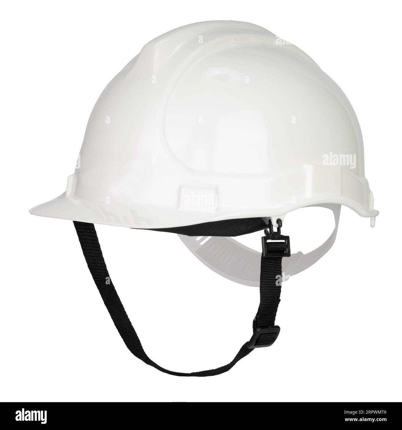 Engineer's White Safety Helmet Isolated on a White Background Stock ...
