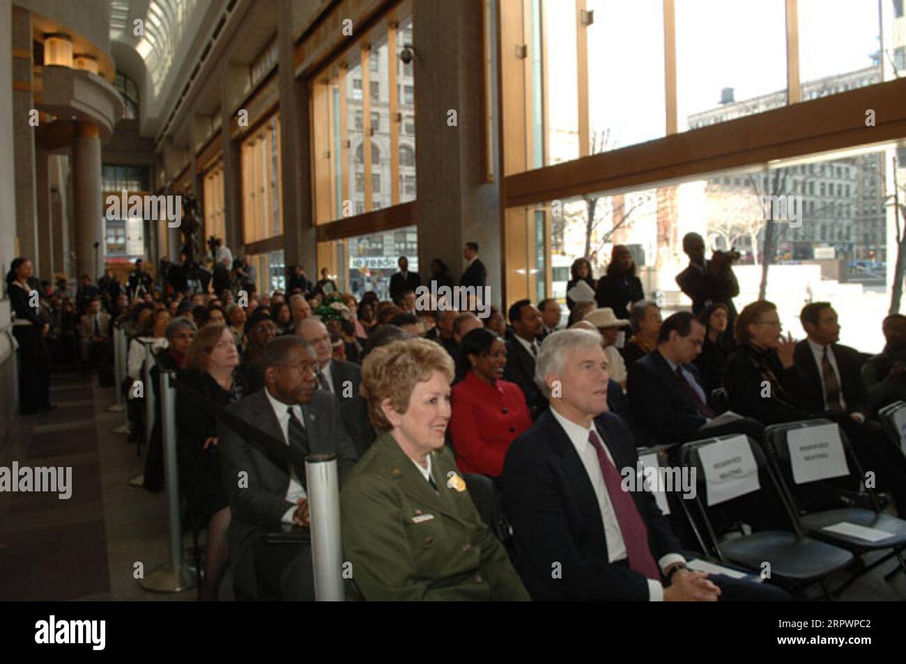 Public Buildings Service head David Winstead, front row, second from ...