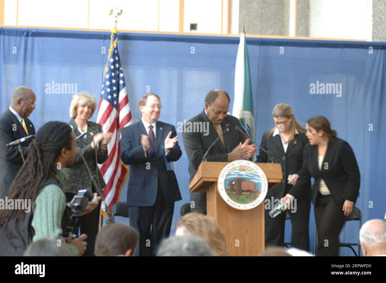 National Park Service Deputy Director Don Murphy, front, with Schomburg ...