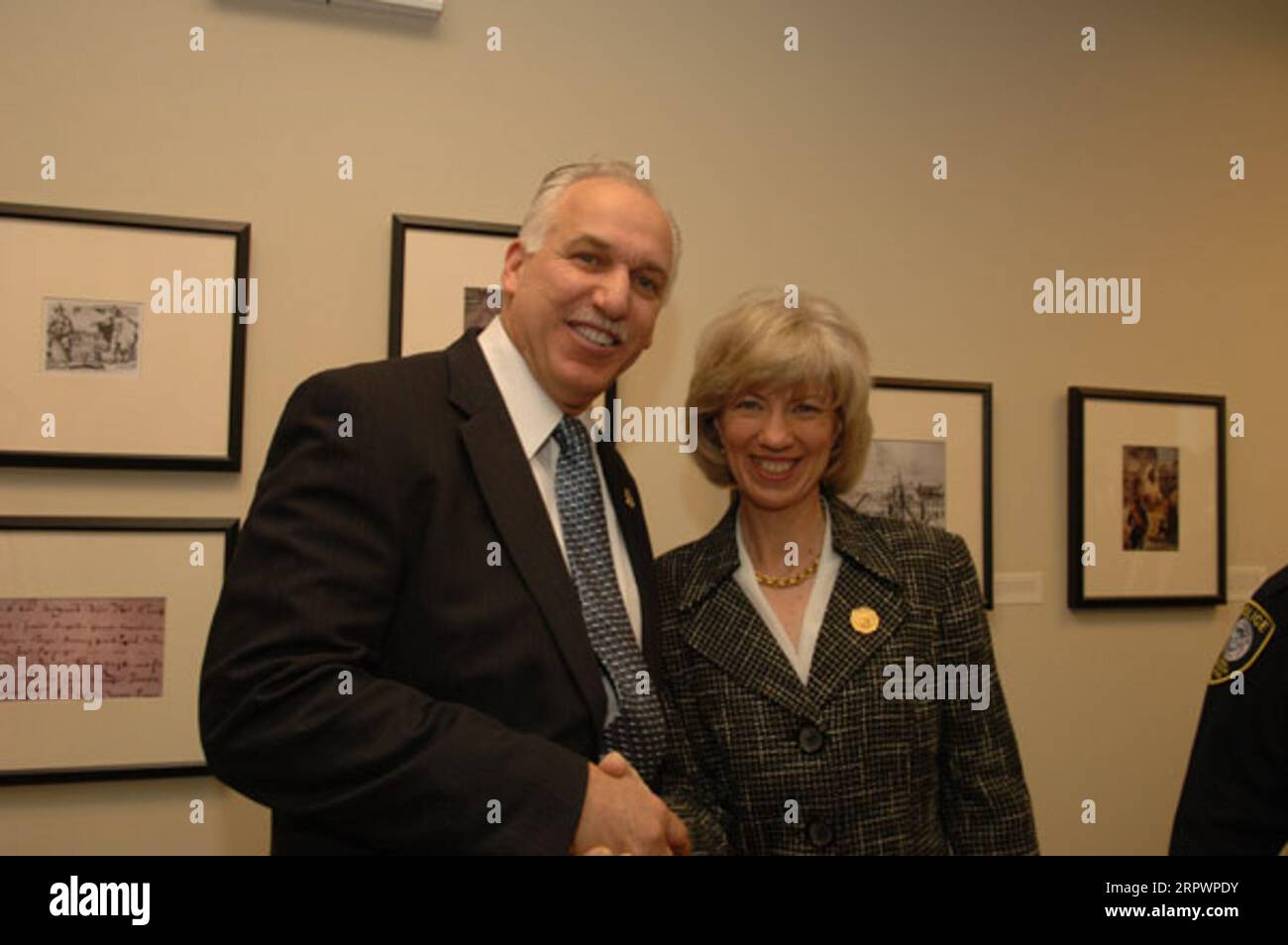 Secretary Gale Norton, right, visiting the Office of Public Education ...