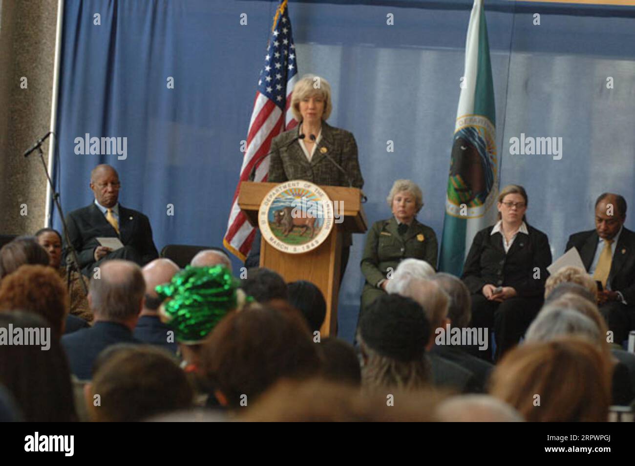 Secretary Gale Norton speaking at ceremony, at the Ted Weiss Federal ...