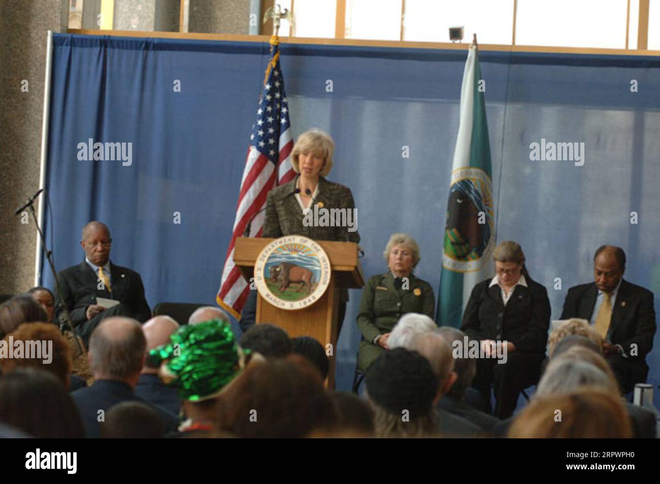Secretary Gale Norton speaking at ceremony, at the Ted Weiss Federal ...