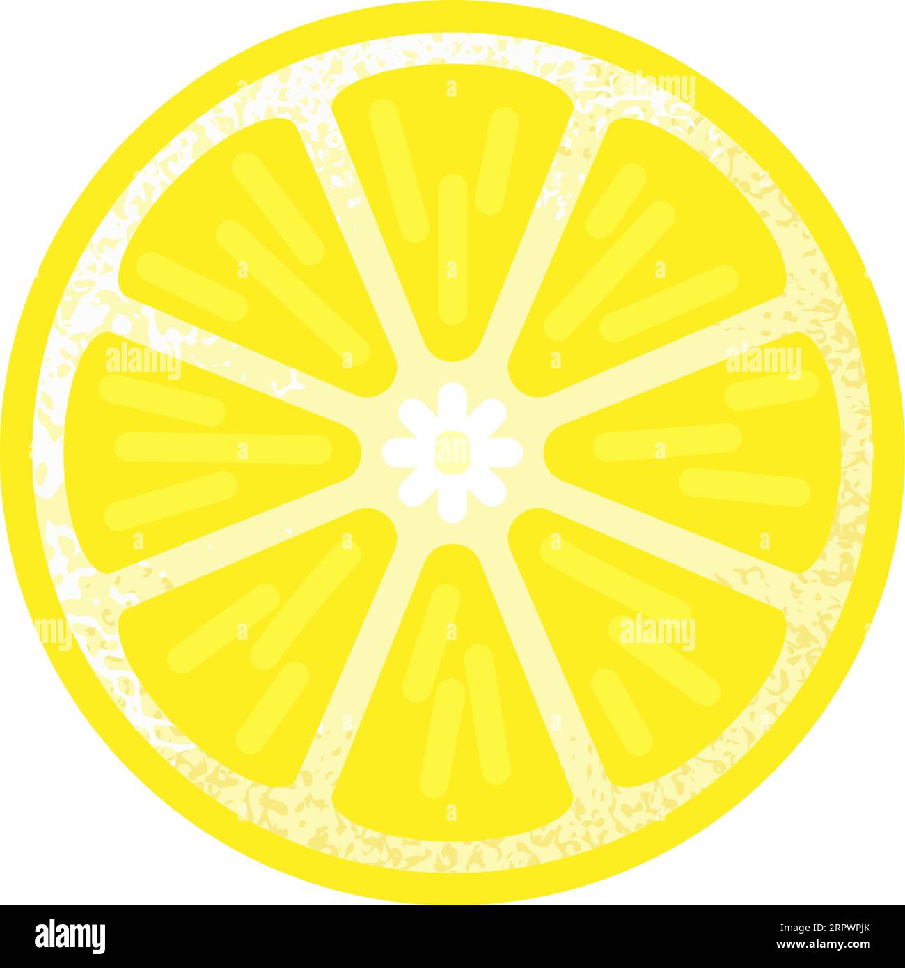 Lemon slice. Fresh citrus piece in textured style Stock Vector Image ...