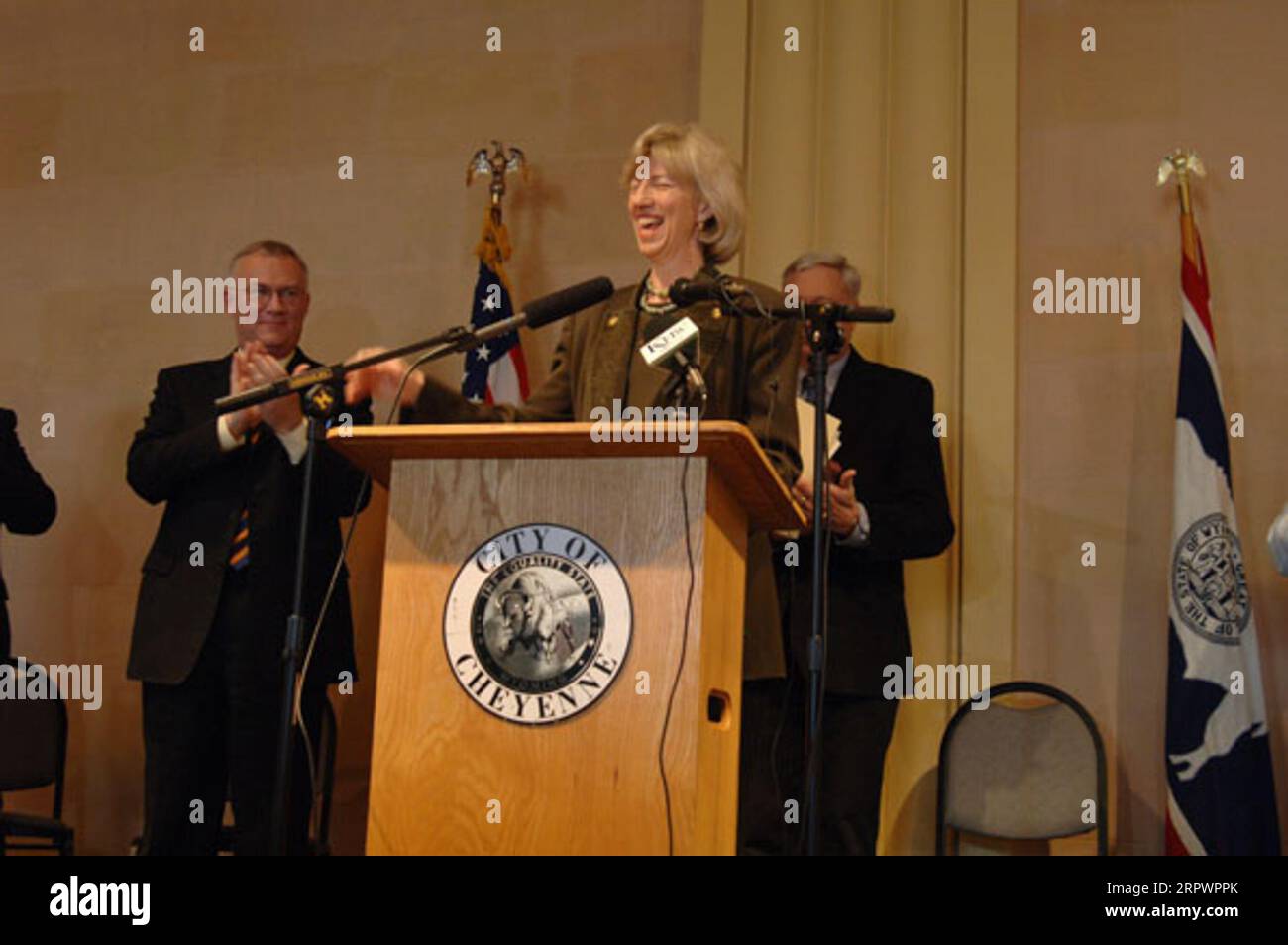 Secretary Gale Norton speaking at Cheyenne, Wyoming ceremony marking ...