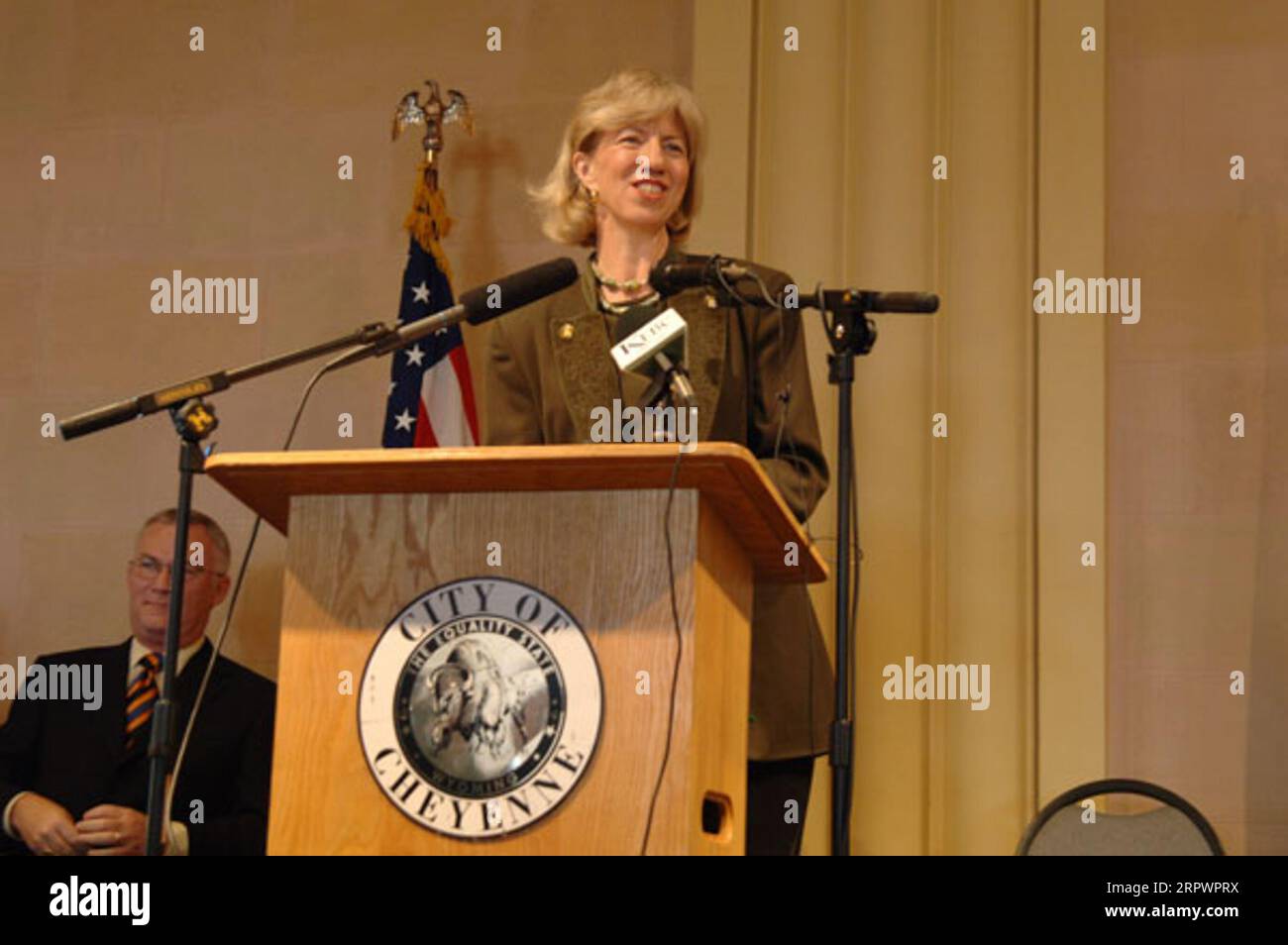 Secretary Gale Norton speaking at Cheyenne, Wyoming ceremony marking ...
